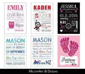 Birth Keepsake Wall Art & A Giveaway