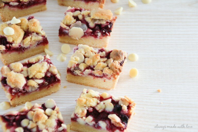 Raspberry & White Chocolate Shortbread